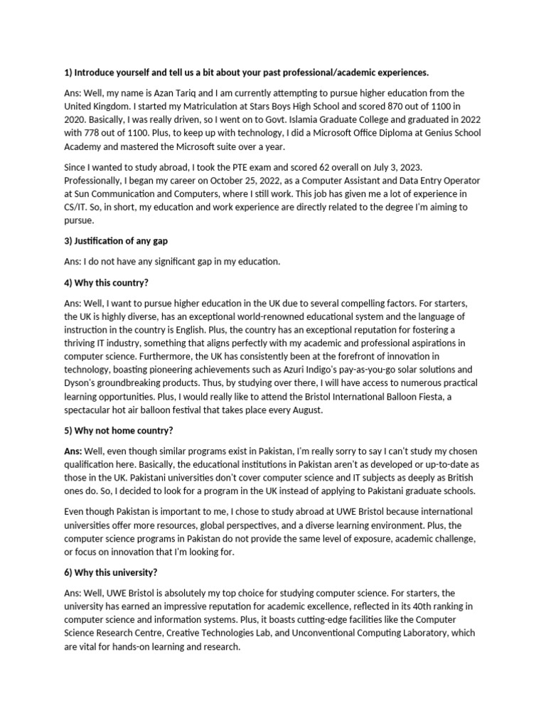 Embassy Interviews File | PDF