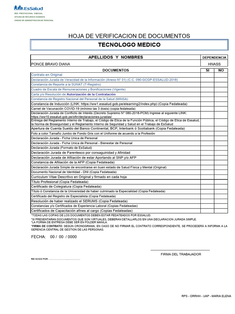 Hoja Verific | PDF