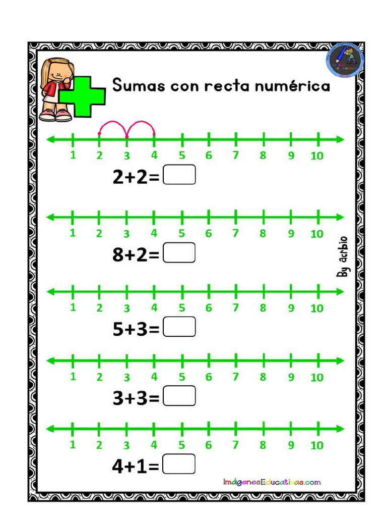 Sumas Recta Numerica | PDF