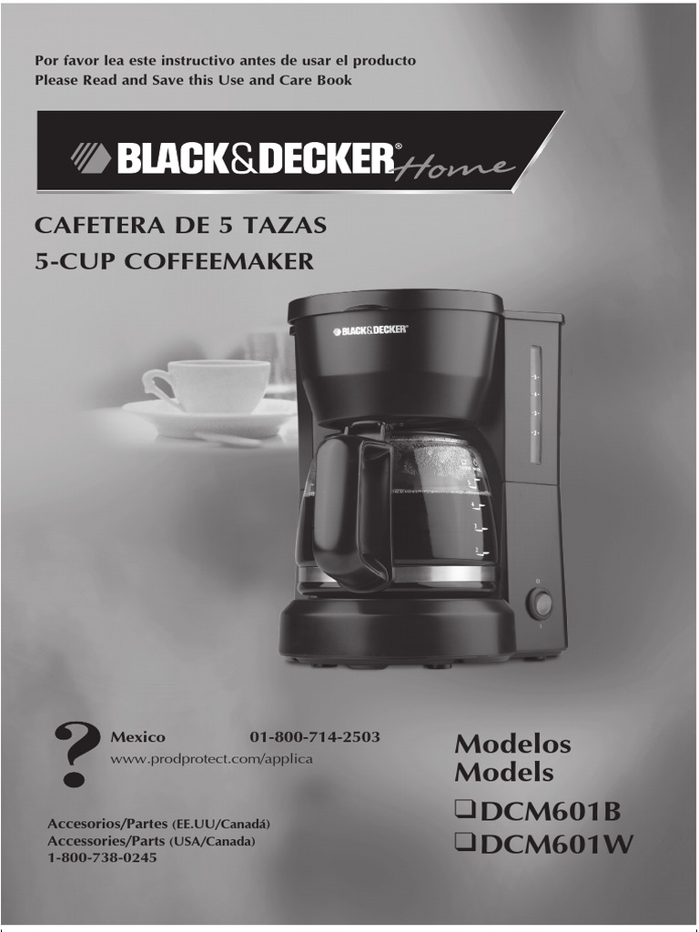 Cafetera DCM601B, DCM601W1187 | PDF