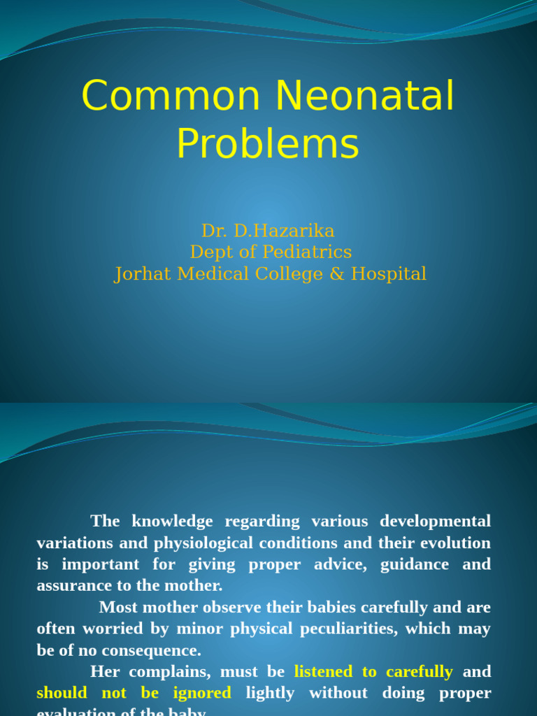 Common Neonatal Problem | PDF | Infants | Medical Specialties