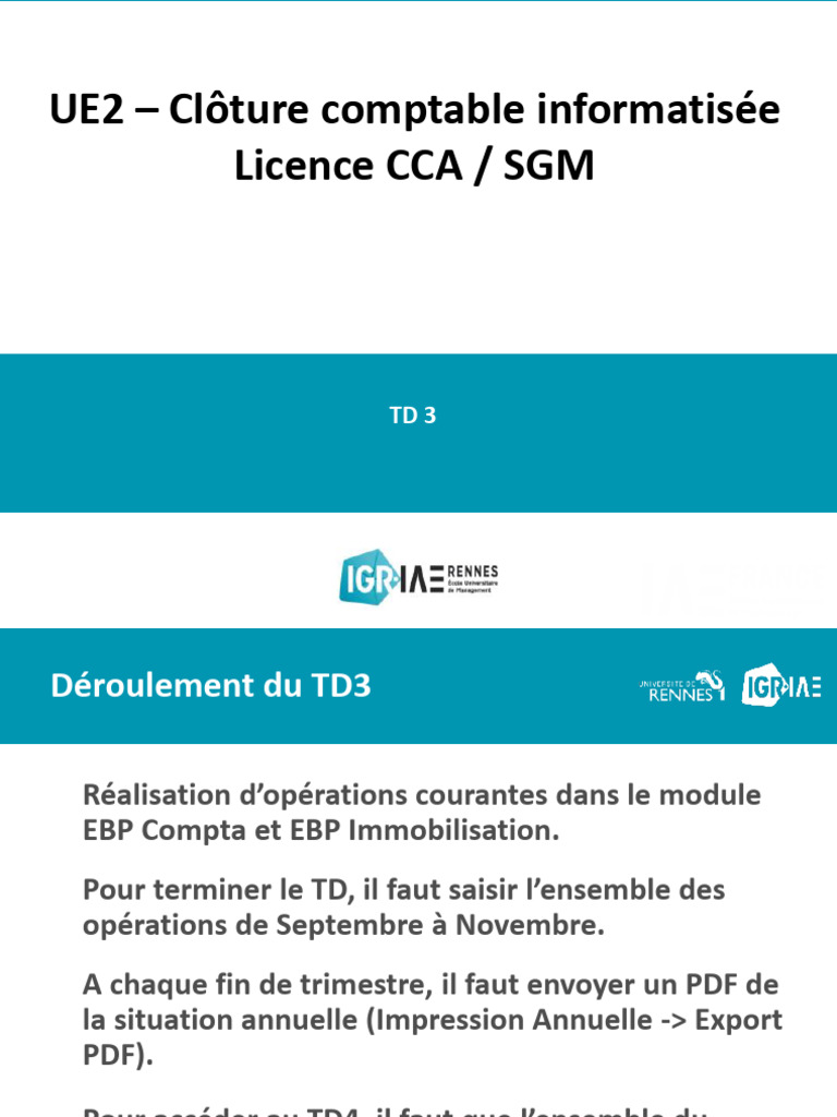 Clôture Comptable - TD3 | PDF