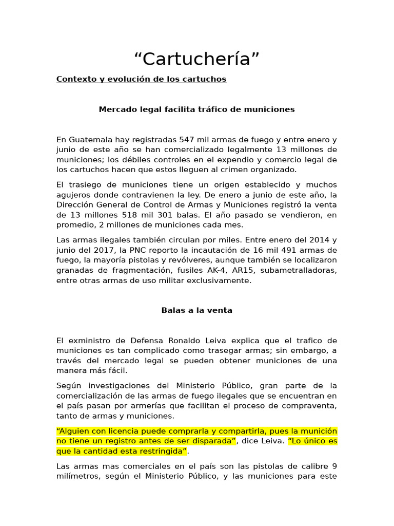 L4 - Cartuchería | PDF | Cartucho (armas de fuego) | Historia