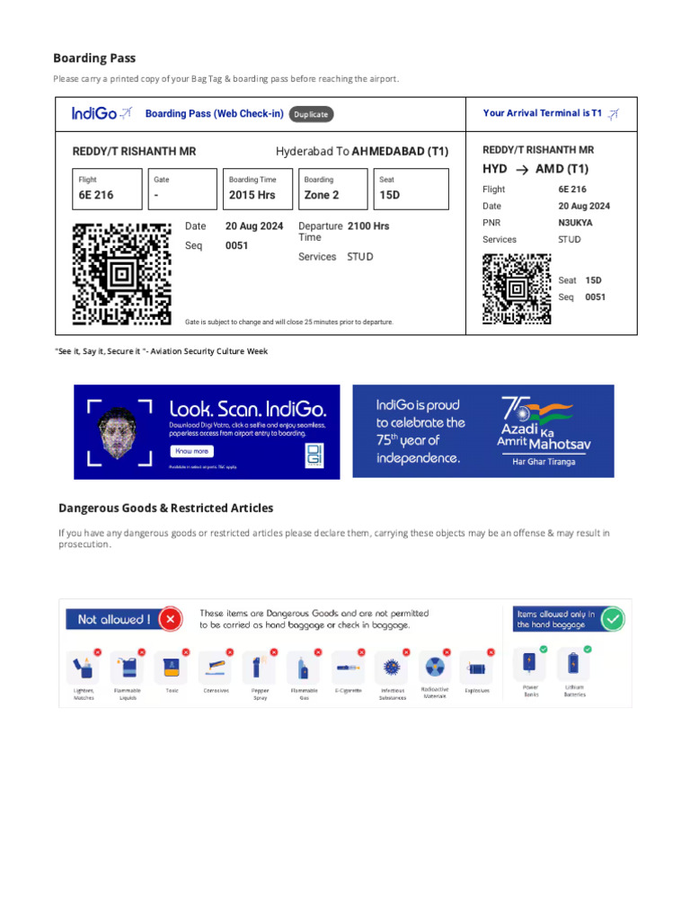 Hyd To Ahd | PDF | Aviation