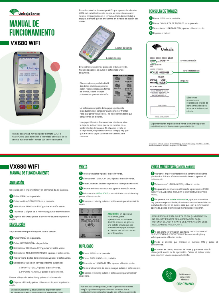 Manual TPV Verifone vx680 Wifi | PDF