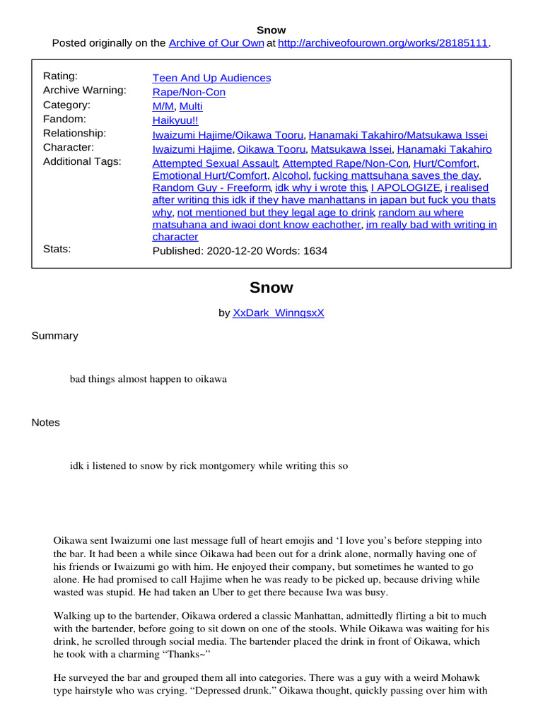 Snow | PDF