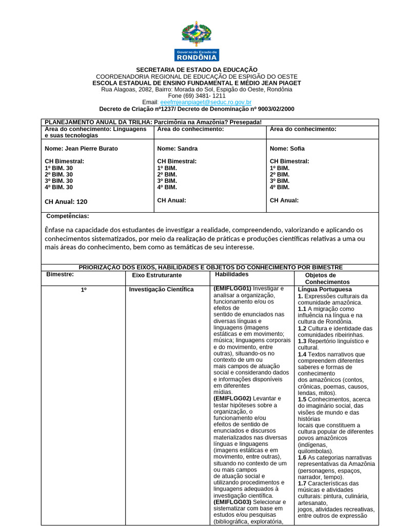 Trilha C Matutino Parcimônia Na Amazônia Presepada | PDF