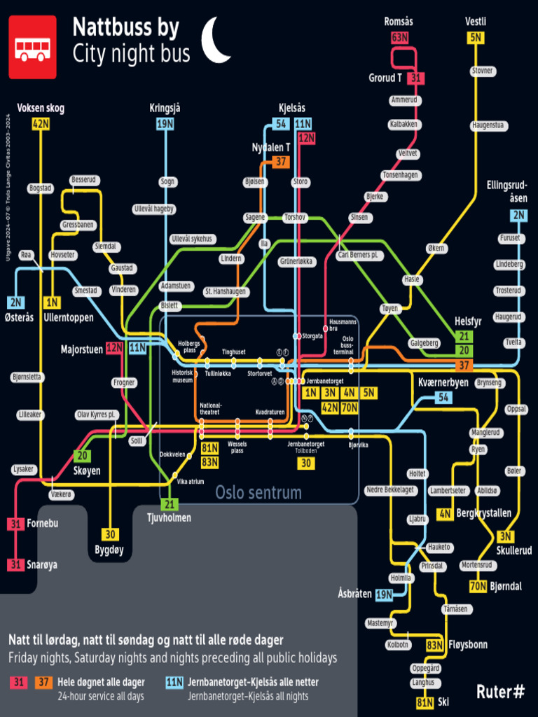 Nattbuss Oslo Linjekart 01072024 | PDF