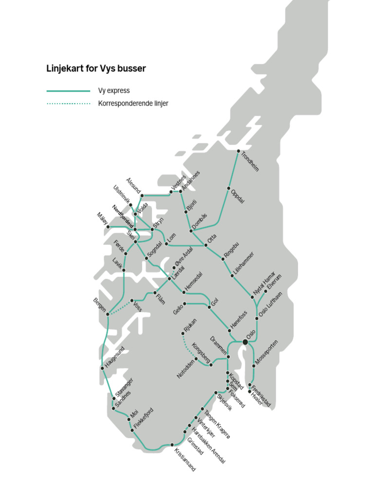 Vy Express Linjekart 02 2024 | PDF