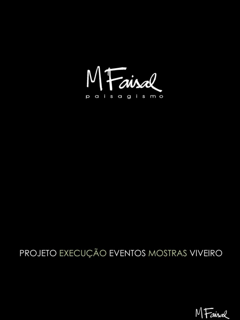 Portfolio Marcelo Faisal Paisagismo | PDF
