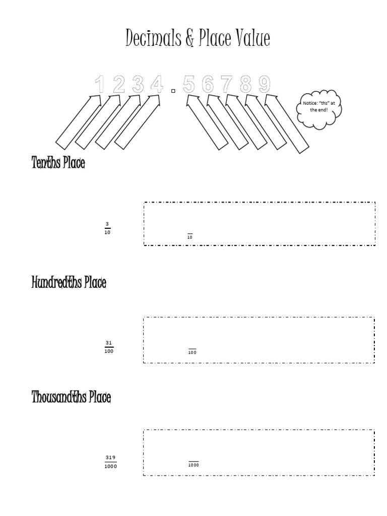Decimals & Place Value | PDF