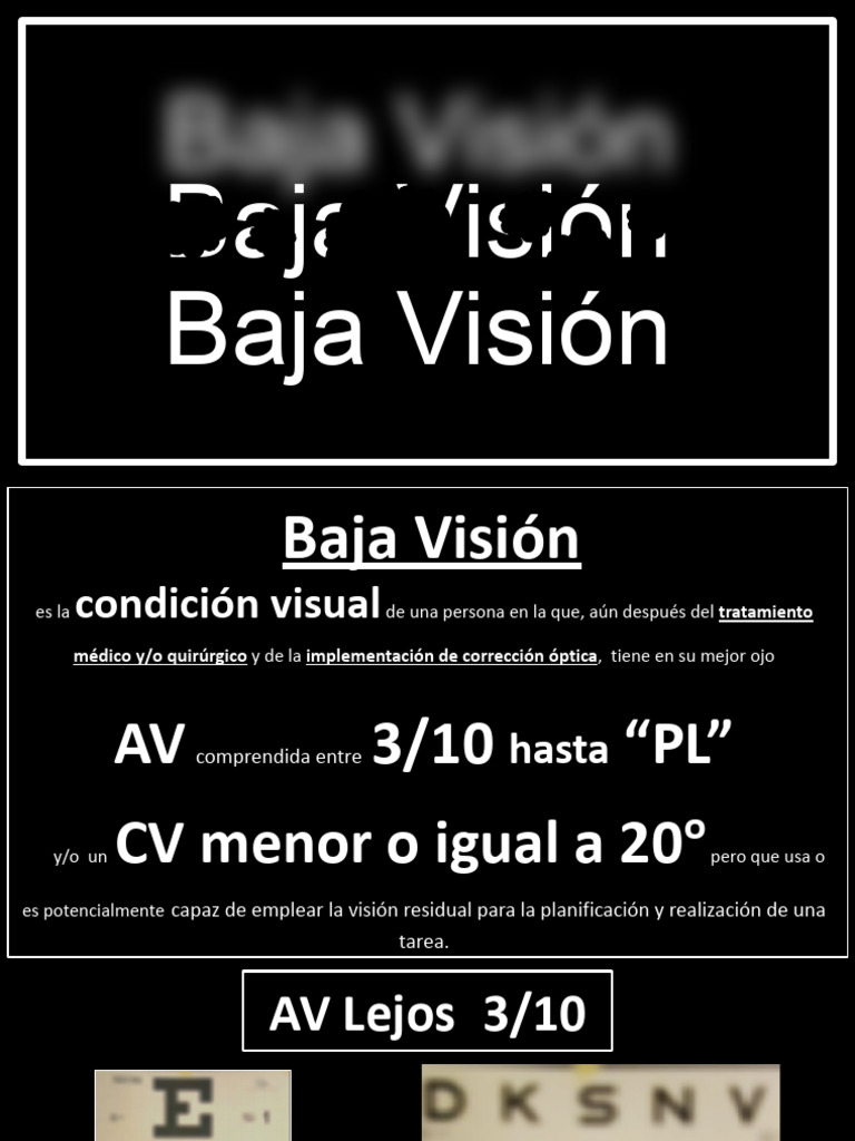 Diapositivas - Baja Visión-Concepto. | PDF