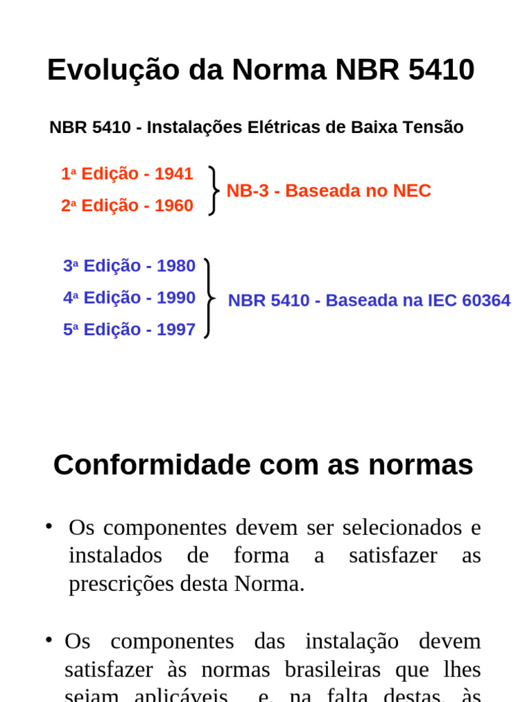 Evolucao Da Norma NBR 5410 | PDF