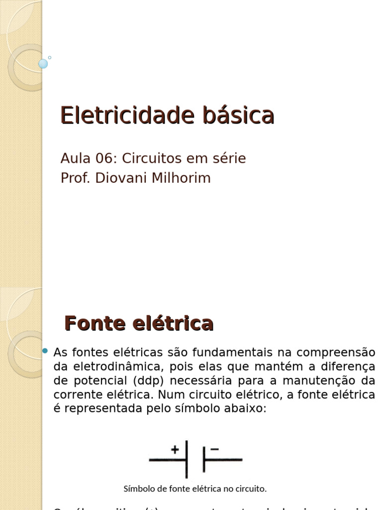 Aula06 Eletricidade | PDF