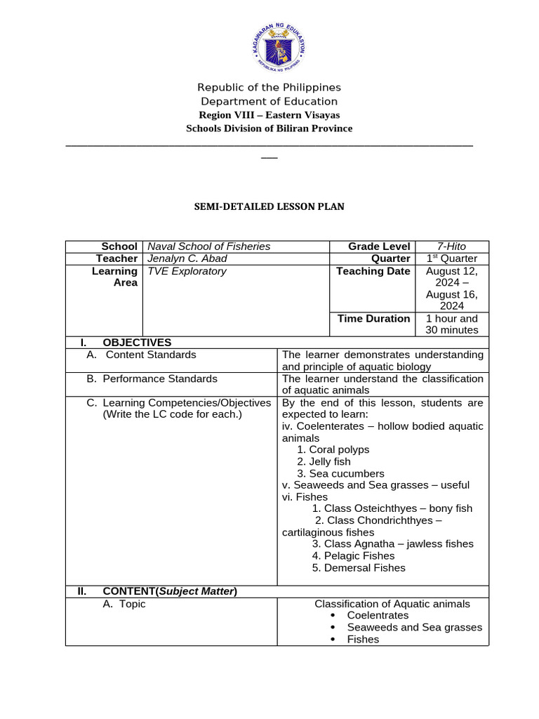 Semi-DLP in TVE 7 Exporatory (2nd Week) | PDF