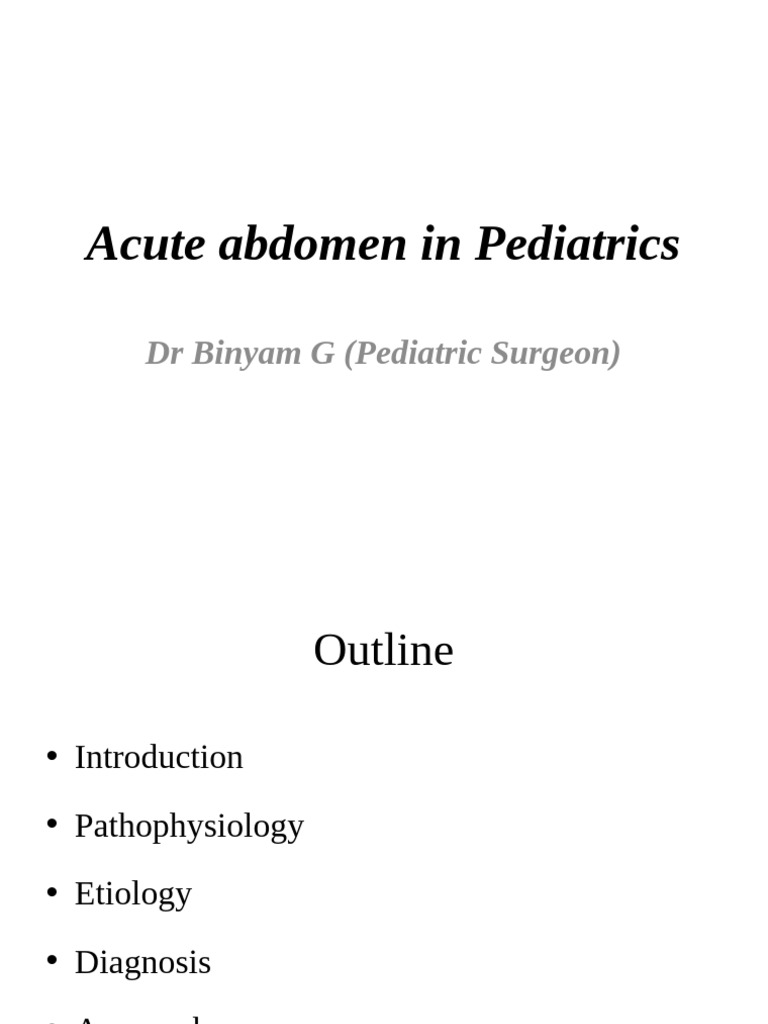 Acute Abdomen | PDF