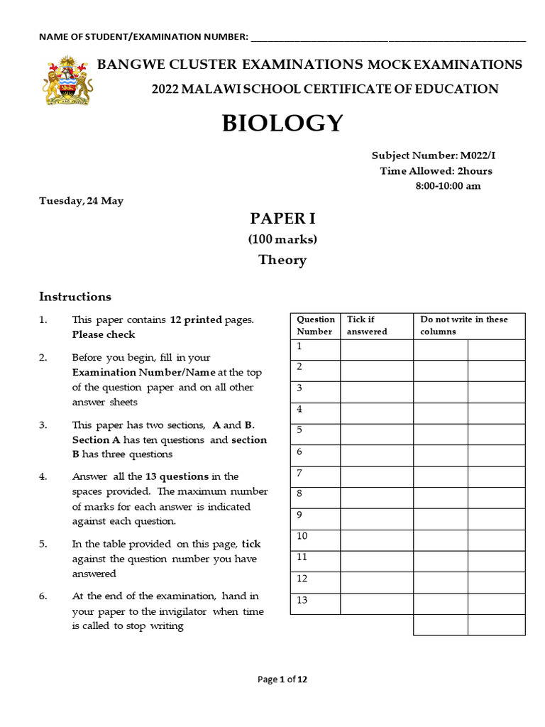 Bangwe Bio P1b | PDF