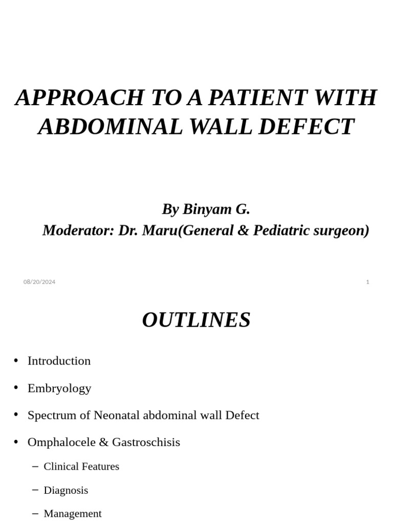 Neonatal Abdominal Wall Defects | PDF
