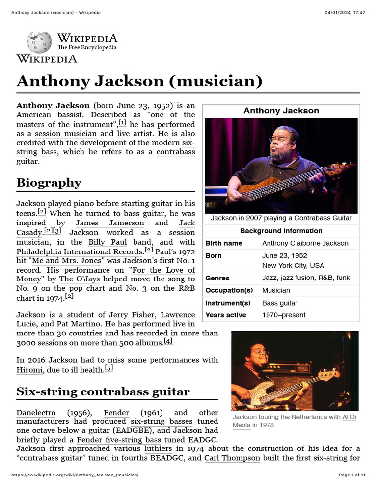 Anthony Jackson | PDF