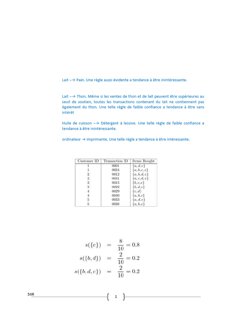 TD 3 - Analyse-Association (Correction) | PDF