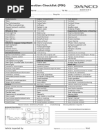 Pre-Delivery Inspection (PDI) Checklist For New Cars | PDF | Car ...