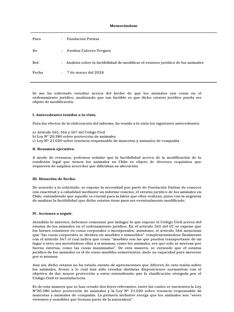Memo 1 | PDF