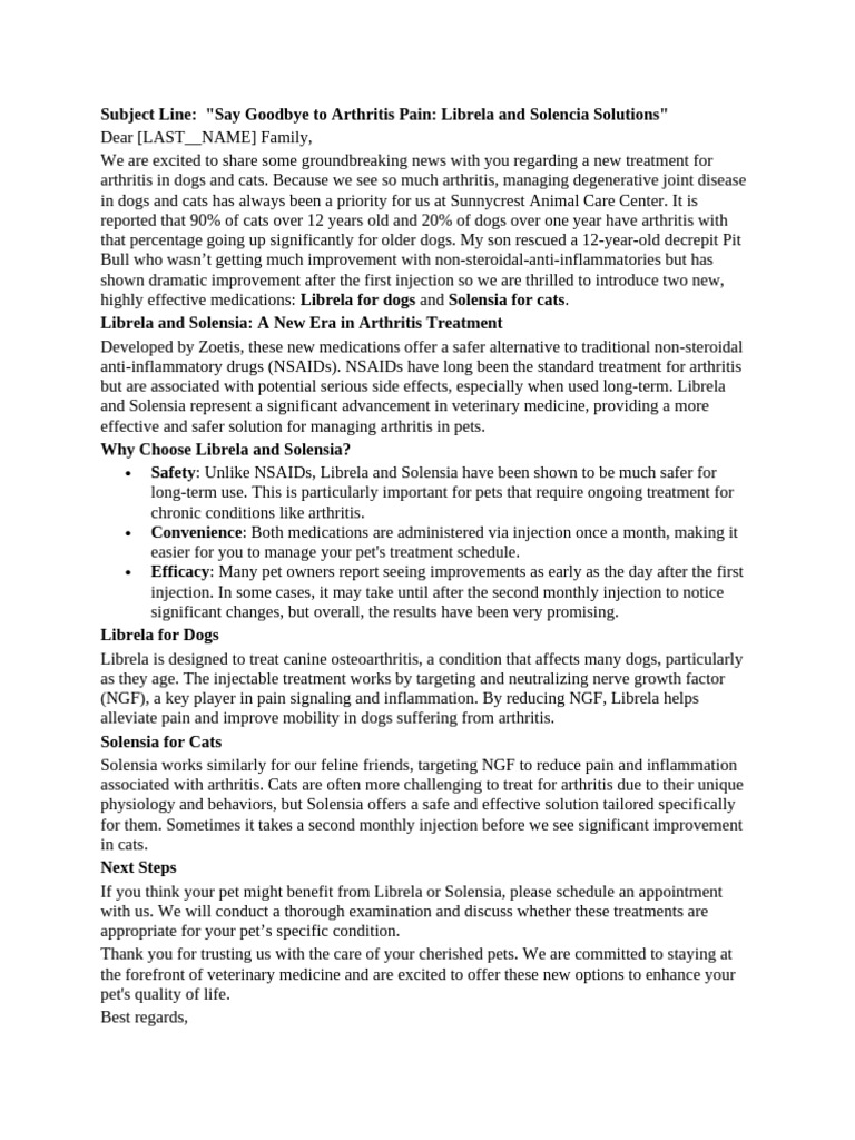 Sunnycrest Newsletter Solencia and Librella v2.2 | PDF | Arthritis ...