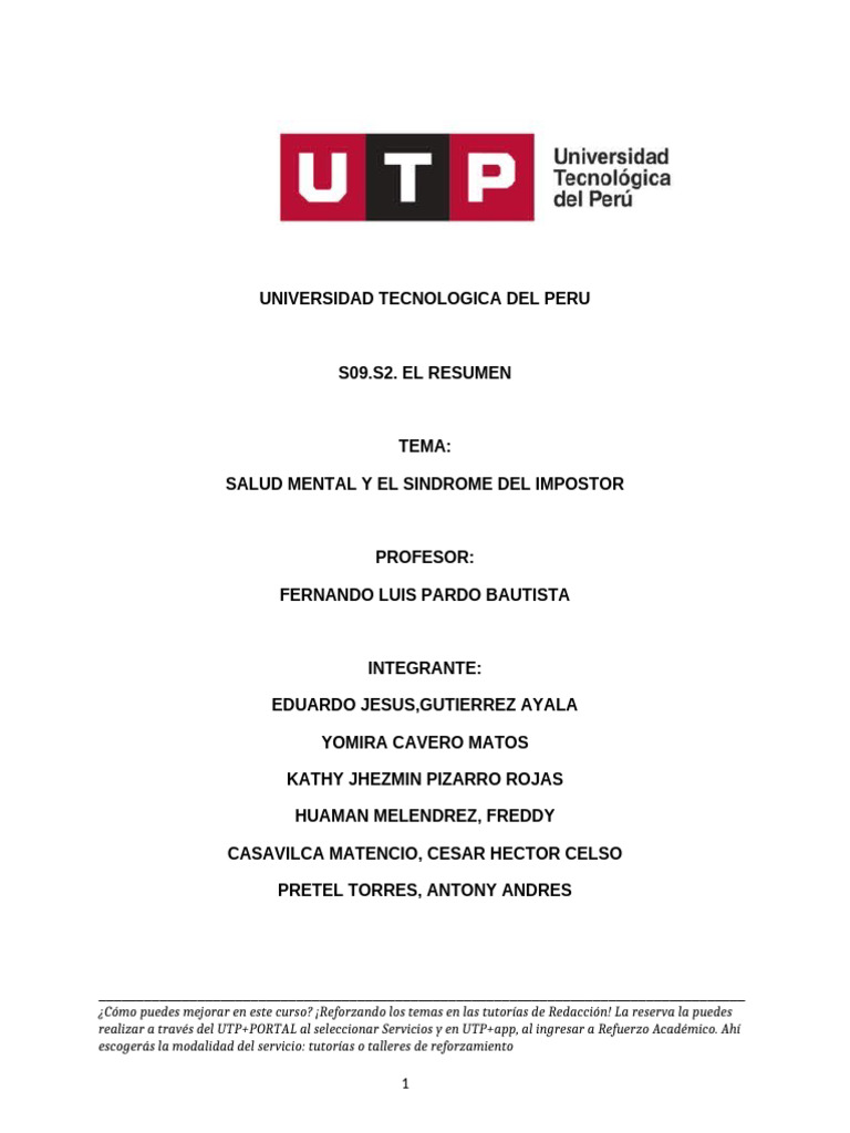 S09 - s2 - El Resumen | PDF