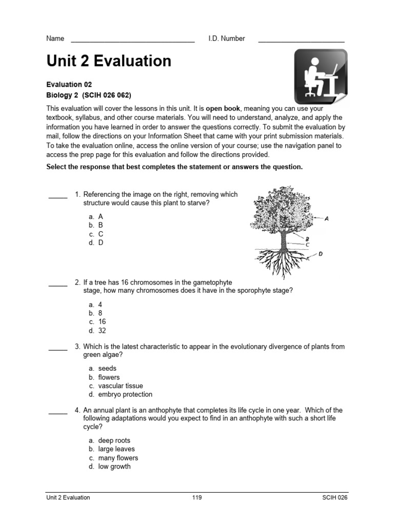 Biology 2 - Theorem - Unit Evaluation 2 PT | PDF