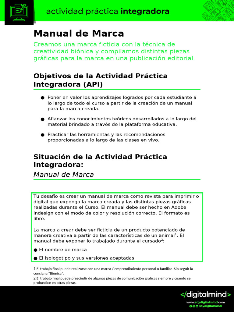 Consigna Actividad Practica Integradora | PDF