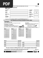 Answer Sheet KET 2020 | PDF