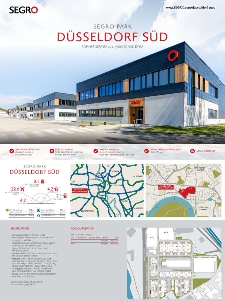 Factsheet Segro Park Duesseldorf Sued en | PDF | Materials | Building ...