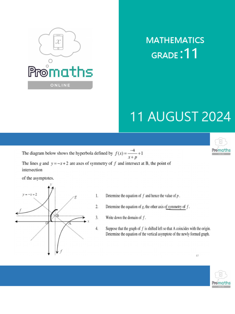 Grade 11 Revision Of Functions 103631 Pdf
