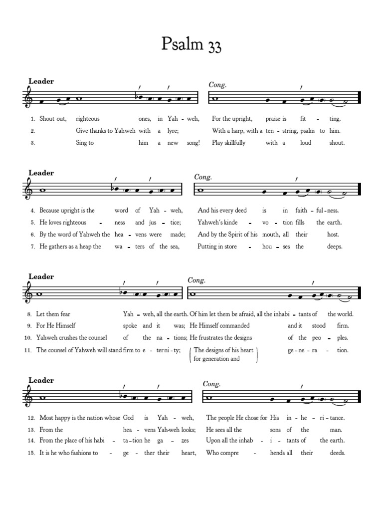 Psalm 33 | PDF