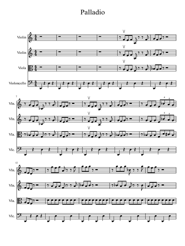 Jenkins K. Palladio For String Quartet | PDF