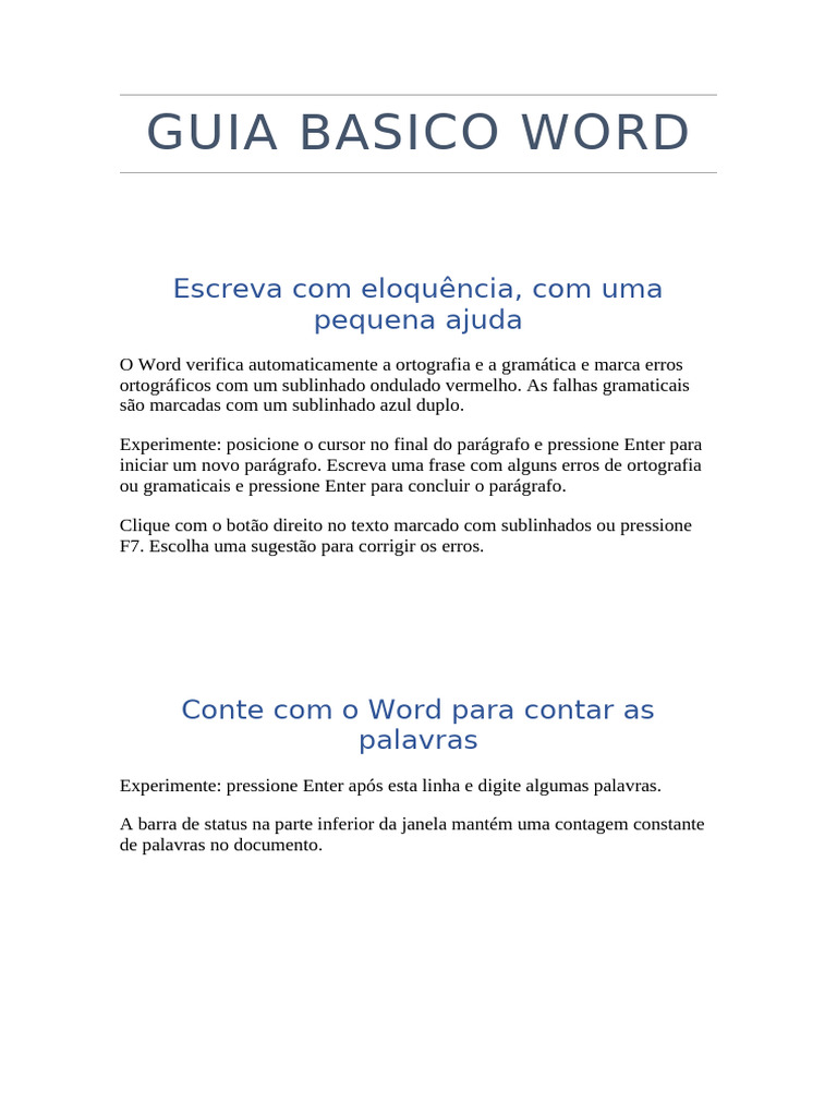 Guia Basico Word | PDF