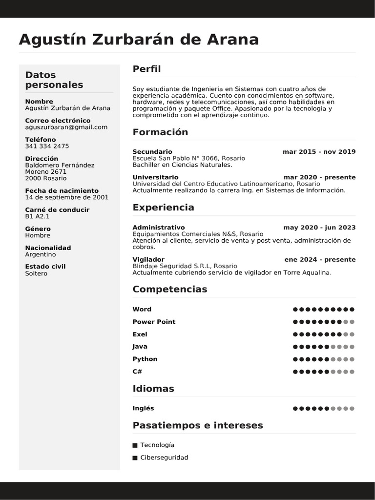 CV Agustín Zurbarán de Arana 23 - 07 - 2024 16 - 41 - 14 | PDF