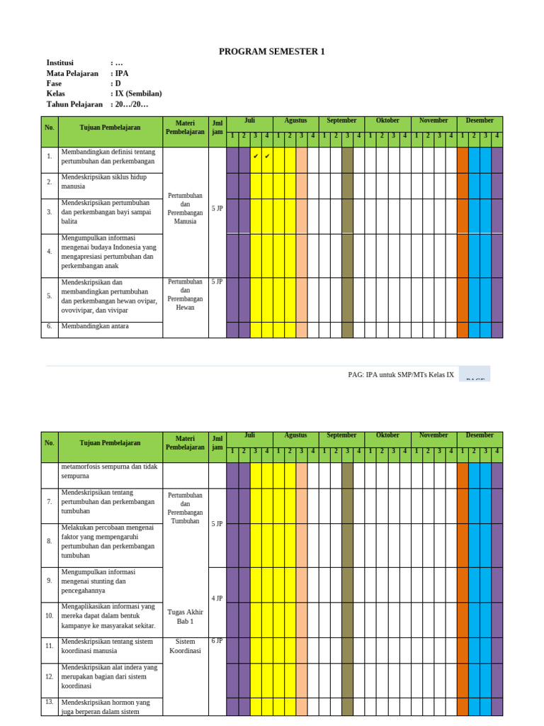 Program Semester | PDF