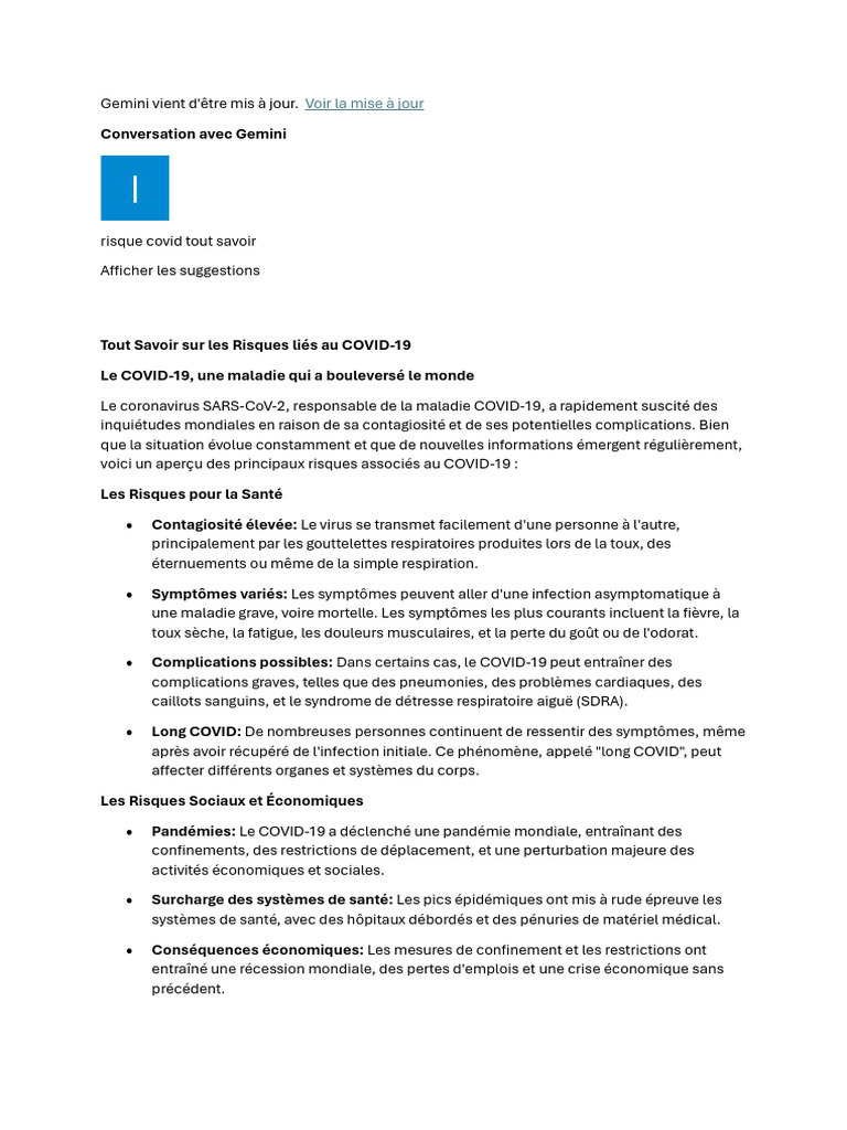 Risque Doc Covid | PDF