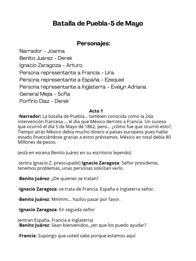 Batalla de Puebla-5 de Mayo | PDF