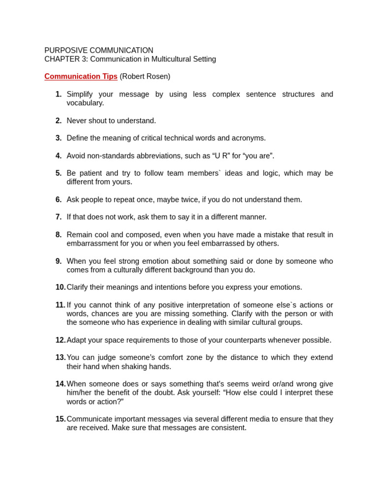 PurComm Communication Tips Draft | PDF
