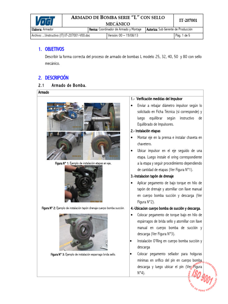 IT-207001 Armado Bomba Serie L Con Sello Mecanico | PDF