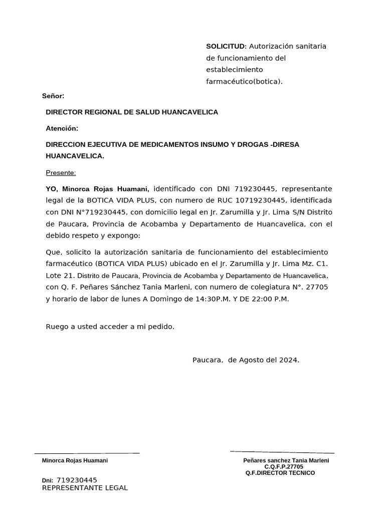 Solicitud de Apertura | PDF