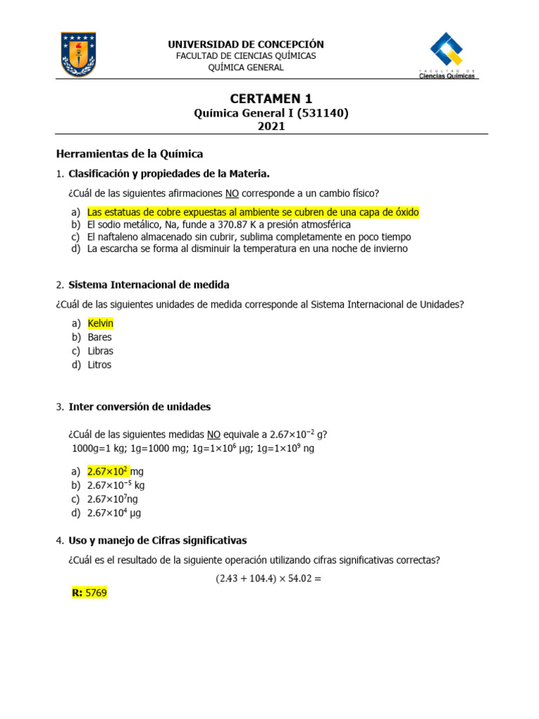 Preguntas CERTAMEN - 1 - 2021 | PDF