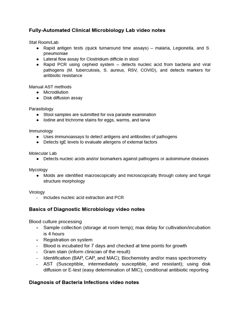 Medical Microbiology Lab | PDF