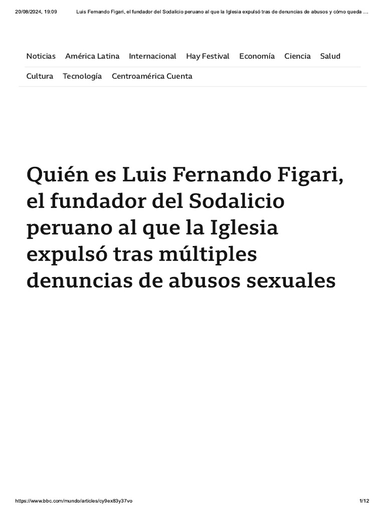 Luis Fernando Figari, El Fundador Del Sodaliciopdf | PDF