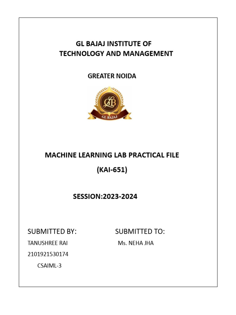 MLT Lab 1 | PDF