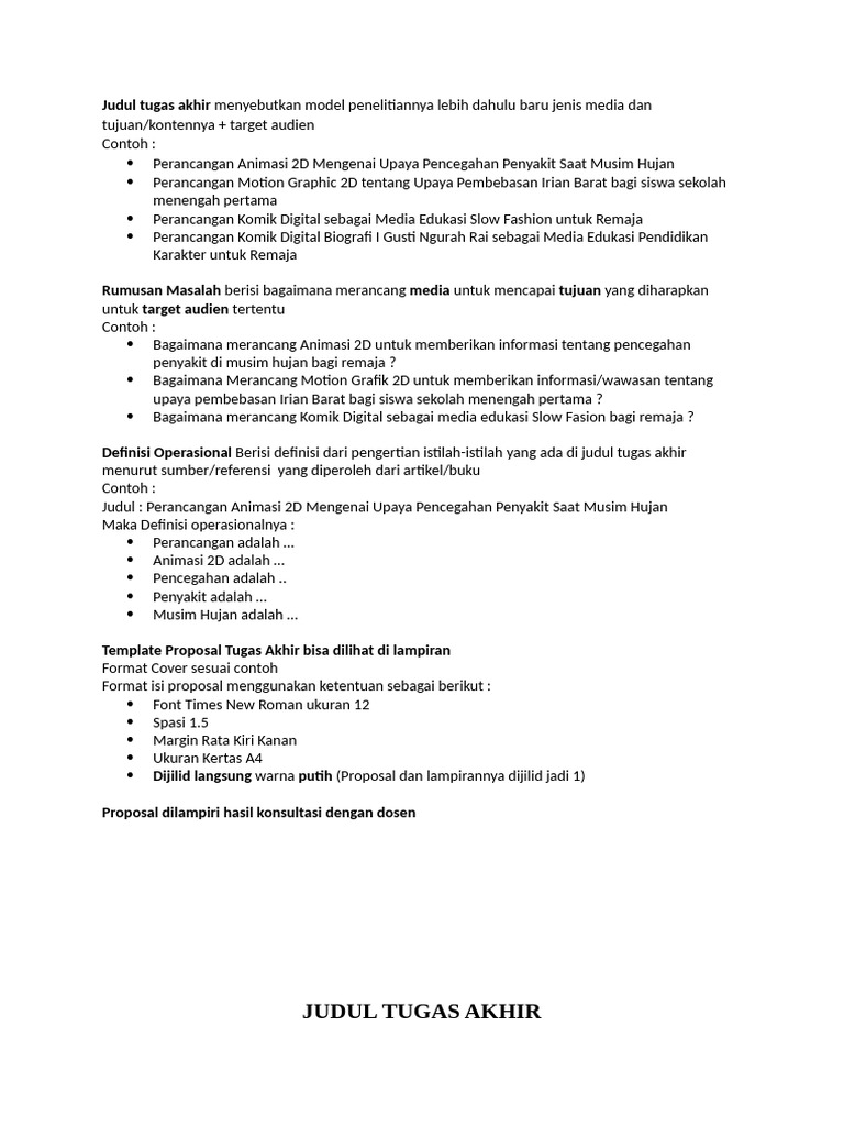 Template UAS Proposal (Update) | PDF