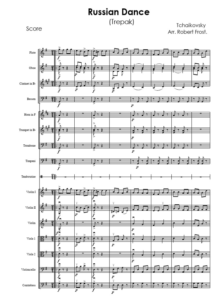 Russian Dance - TREPAK - COMPLETA (Grade e Partes) | PDF