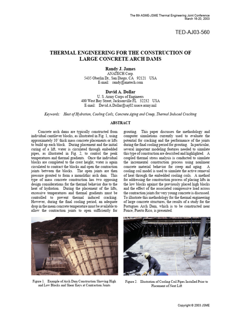 THERMAL_ENGINEERING_FOR_THE_CONSTRUCTION_OF_LARGE_CONCRETE_ARCH_DAMS | PDF